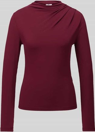Pieces Langarmshirt mit drapierter Schulterpartie