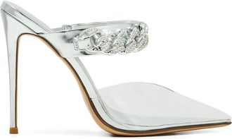 Femme LA Aspen Mules mit Kettendetail 120mm - Grau