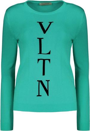 Valentino Garavani Femme, Pulls, Vert, Taille: 38 FR Pull ras du cou &agrave; manches longues
