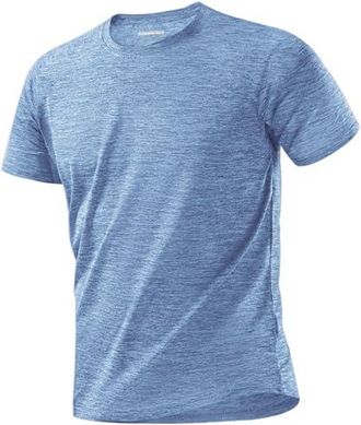 Magcomsen Tee Shirt Homme Sport Respirant pour Homme Léger Fonctionnel Chemise dentraînement à séchage Rapide t-Shirt Manches Courtes de Fitness