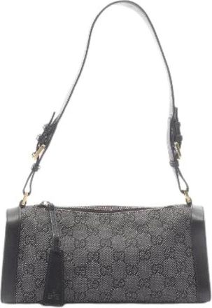 Gucci Pre-owned Sac bandouli&egrave;re en jean GG - Femme - Pre-owned - Noir - Taille: ONE Size