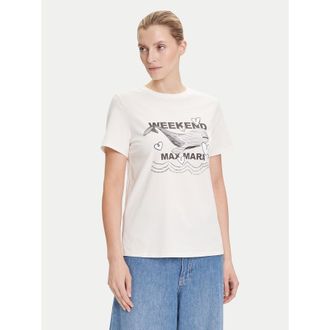 Max Mara T-Shirt Guglia 2525976031 &Eacute;cru Regular Fit