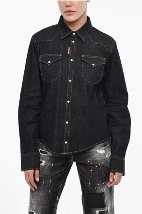 Dsquared2 Denim Shirt with Double Breast Pockets size 44