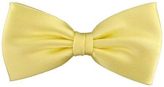 TigerTie pr&eacute;-li&eacute;e satin N ud papillon en jaune jaune unicolor + bo&icirc;te
