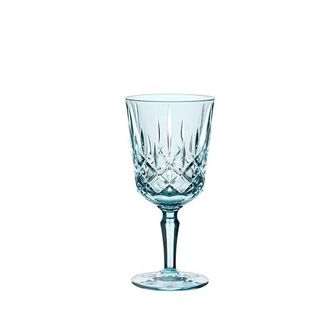 Nachtmann Spiegelau & Nachtmann, 2-teiliges Weingläser-Set, Blaue Cocktailgläser/Weingläser, Kristallglas, 355 ml, Aqua, Noblesse Colors, 105219
