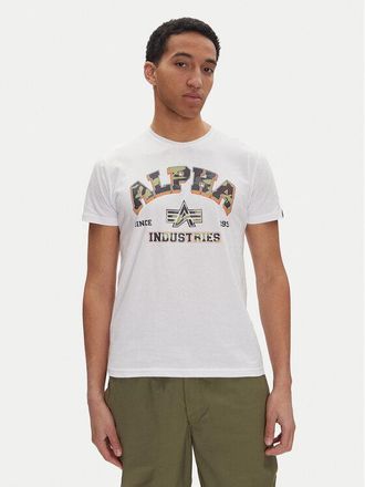 Alpha Industries Alpha Industries T-Shirt Small Logo 146511 Wei&szlig; Regular Fit