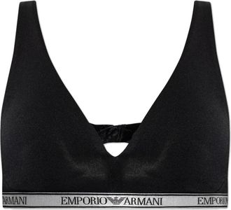 Emporio Armani Femme, Sous-v&ecirc;tements, Noir, Taille: 40 FR Logo Bra