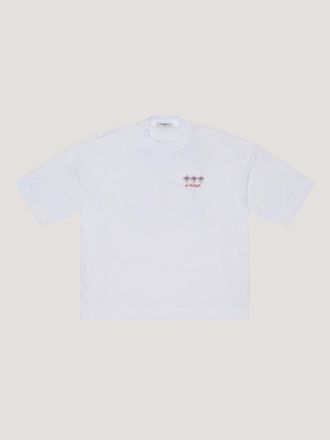 Circolo 1901 Palm print t-shirt Bianco Ottico / S