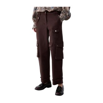 Liu Jo Femme, Pantalons, Brun, Taille: W30 Pantalon Droit