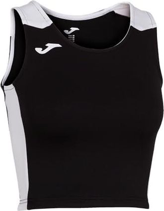 Joma Débardeur Court Femme Record II M Noir et Blanc