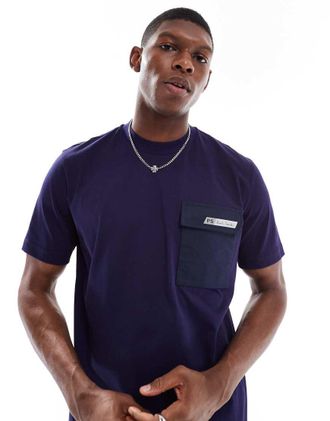 Paul Smith Tilt - T-shirt classique &agrave; imprim&eacute; PS - Bleu marine