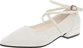 Generic Chaussures plates en cuir pour femme - Chaussures simples - Chaussures &agrave; semelle pour femme - Bottes pour femme - Things Give Your Sister, blanc, 39.5