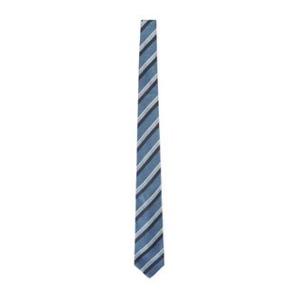 Kiton Seidenschal mit Diagonalstreifen - - Accessories - Herren - Blau - ONE SIZE