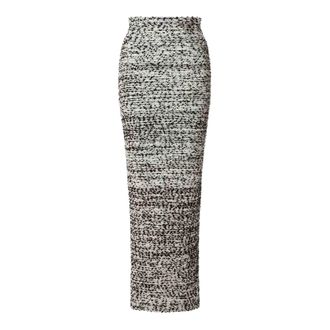 Alberta Ferretti Langer Strickrock aus Boucl&eacute;-Wolle - - Skirts - Damen - Grau - M