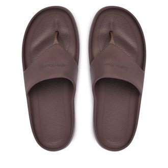 Calvin Klein Zehentrenner Calvin Klein One Piece Eva Flip Flop Thong HW0HW02957 Braun