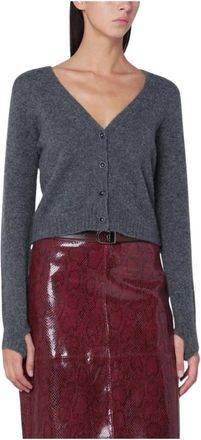Roberto Collina Femme, Pulls, Gris, Taille: 42 FR Cardigan Anthracite Pull Court Style