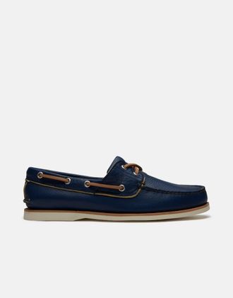 Timberland Chaussures bateau grain&eacute;es classiques - Bleu fonc&eacute;