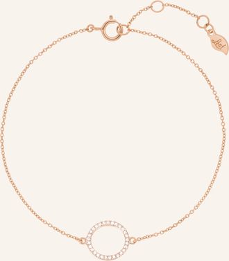 Leaf Armband Circle Aus 18 Karat Roségold Mit Diamanten rosegold