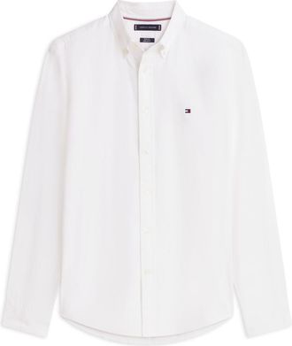 Tommy Hilfiger THFlex-Hemd mit Dobby-Webstruktur und Flag-Stickerei, Regular Fit in