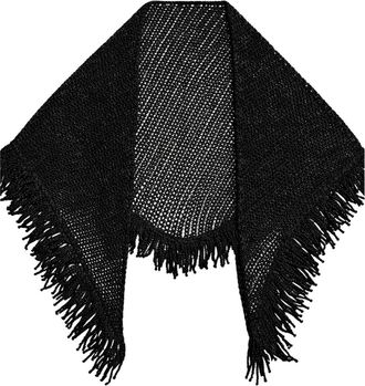 Simona Corsellini Femme, Accessoires, Noir, Taille: ONE Size Scialle crochet frange in lurex