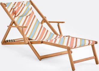 La Redoute Interieurs Chaise Longue Pliante En Acacia Huil&eacute; Sardaigne