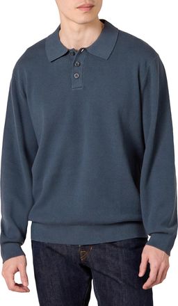 Amazon Essentials Herren Polo-Strickpullover Mit Lockerer Passform, Marineblau, S