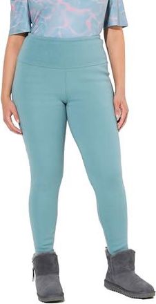Ulla Popken Femme Grandes Tailles Legging Taille Haute Bien Chaud, avec Doublure en Fourrure dimitation Vert Glacier 54+ 798699720-54+