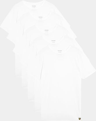 Lyle & Scott T-Shirt in Wei&szlig; (5er-Pack)