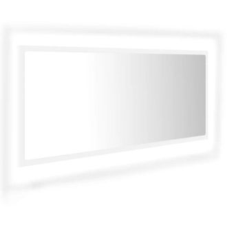 vidaXL LED-Badspiegel Wei&szlig; 100x8,5x37 cm Acryl Vidaxl