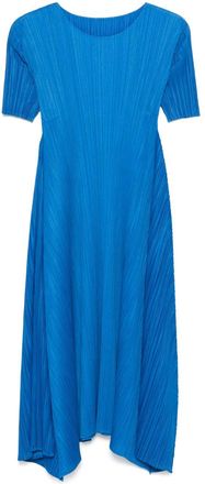 Pleats Please Issey Miyake MC October Midikleid - Blau