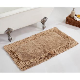Better Trends Badematte, 100% Baumwolle, rutschfest, waschbar, weich, getuftet, 61 x 101,6 cm, wasserabsorbierend, für Badezimmer, Bodendekoration, Badewanne, Schla