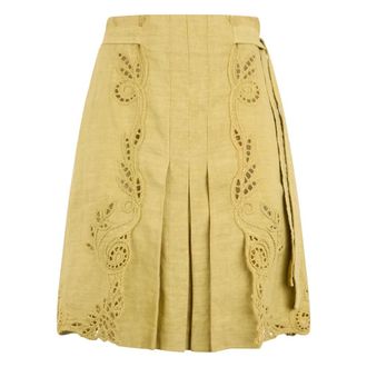 Alberta Ferretti Plissierter Midirock - - Skirts - Damen - Gelb - S