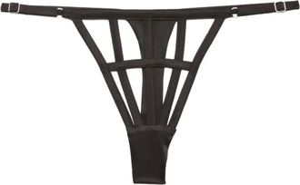 Fleur du Mal Tanga im Gitterdesign - Schwarz