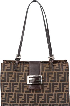Fendi Crossbody Bags - Fendi FF Monogram Baguette Buckle Shoulder Bag - Gr. unisize - in Braun - f&uuml;r Damen