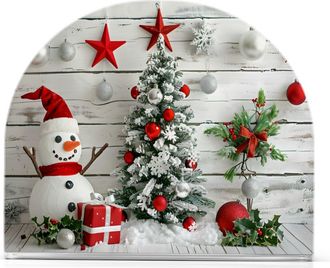 Mnsruu Serviettenhalter Weihnachten Schneemann Weiß Holz Tisch Papierservietten Halter Acryl Taschentuchspender Küche Esszimmer Party 1 Packung