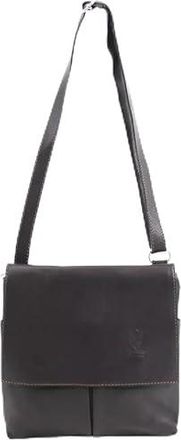 Generic Vera Pelle Sac à bandoulière en cuir souple pour femme VP-C818, café, Medium
