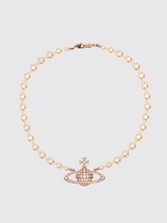 Vivienne Westwood Collier ras-du-cou en laiton avec pendentif Orb et perles synth&eacute;tiques