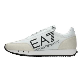 Emporio Armani Stoff-Sneaker mit Wildleder-Eins&auml;tzen - - Shoes - Herren - Wei&szlig; - 42 EU