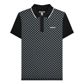 Lambretta Poloshirt Rundum bedruckt f&uuml;r Herren (Schwarz)