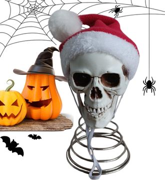 Generic Sch&auml;del f&uuml;r Weihnachtsbaumspitze - in Form eines Skelettkopfes, dekorativ, 12,7 cm, Party, Garten, Terrasse, B&uuml;ro, Bibliothek, Rasen, Spukhaus