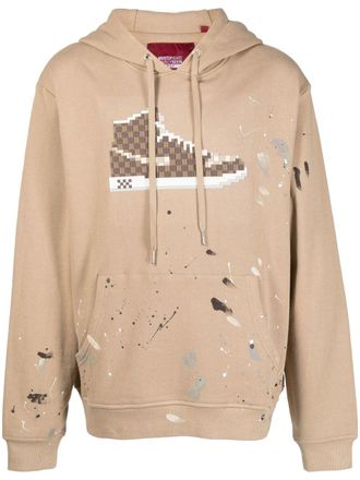 Mostly Heard Rarely Seen Checker Louis Hoodie - Braun