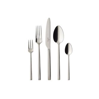 Villeroy & Boch La Classica Besteckset 30-teilig Silber, Sp&uuml;lmaschinenfest, Besteck Set f&uuml;r 6 Personen, Besteckset Platin, Besteck, Edelstahl