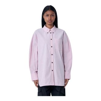 Ganni Femme, Blouses et Chemises, Rose, Taille: 42 FR Stripe Shirt