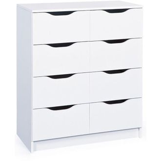 Altobuy Altobuy - jenny - Commode 8 Tiroirs Coloris Blanc