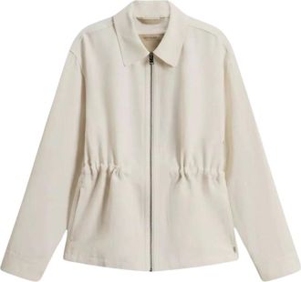 Woolrich Femme, Vestes, Beige, Taille: 40 FR Veste chemise en m&eacute;lange de lin