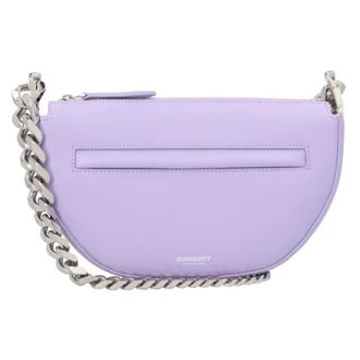 Burberry Leder schultertasche - - Bags - Damen - Lila - ONE SIZE