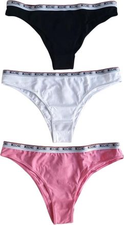 Moschino Femme, Sous-v&ecirc;tements, Multicolore, Taille: 40 FR Underbear Slip Lot de 3