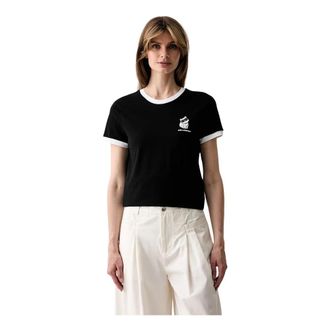 Karl Lagerfeld Ikon T-shirt - - Tops - Damen - Schwarzk - XS