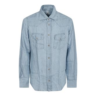 Eleventy Homme, Chemises, Bleu, Taille: S Casual Chemises