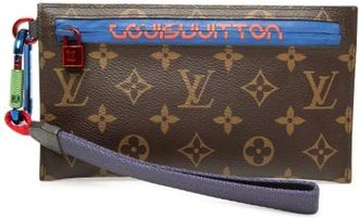 Louis Vuitton Pre-owned Pochette en toile Monogram - Femme - Pre-owned - Brun - Taille: ONE Size